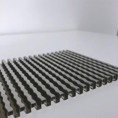 China Heat Transfer Folded Fins Aluminum Ruffled Herringbone for sale