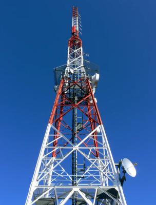 China 4G 5G Base Station Coastal Area Hot Dip Galvanized Telecommunication Angle Steel Tower for sale