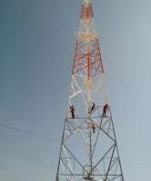 China Heavy Duty Triangular Lattice Tower Resistant To 60 M/S Wind Multiple Antenna Brackets for sale