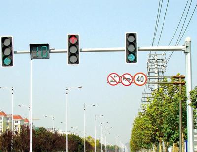 China Q235 Q355 Steel Traffic Poles Galvanized Traffic Signal Power Pole Electrical for sale