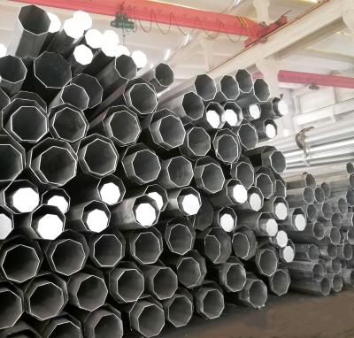 China Dominican 14M 6kN Octagonal Steel Pole Galvanized Steel Q345 Electric Utility Pole for sale