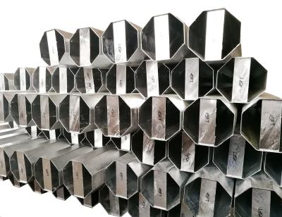 China 127mm 45FT Metal Utility Pole 750KGF Galvanized Tapered Steel Tube for sale