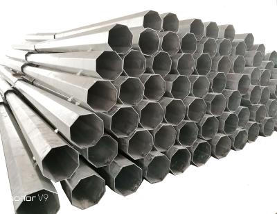 China 45FT 4mm Galvanised Power Pole Q345 Octagonal Steel Pole for sale