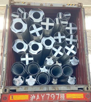 China 69KV 80FT Polygonal Hot Dip Galvanized Electric Steel Pole for sale