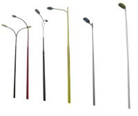 China Doubel Arm Round Tapered Steel Pole 3.0mm - 5.0mm Galvanised Steel Lamp Posts for sale