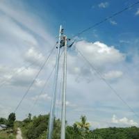 China Burial Type Electric Steel Pole ASTM A123 for sale