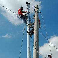 China 25FT To 45FT Electric Steel Pole Davao Nea Standard Galvanized Steel Post for sale