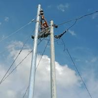 China 25FT To 45FT Electric Steel Pole Davao Nea Standard Galvanized Steel Post for sale