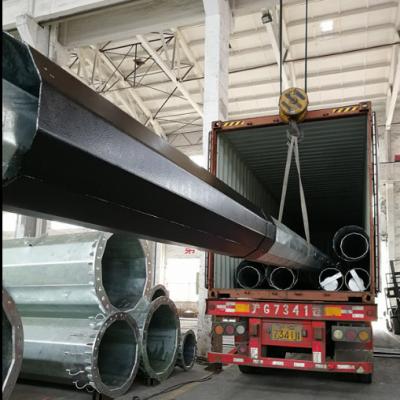 China 70FT Direct Burial Type Polygonal Galvanized Electrification Steel Pole for sale