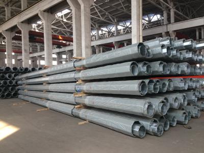 China Polygn Steel Electric  Pole Galvanized Transmisson Steel Pole for sale