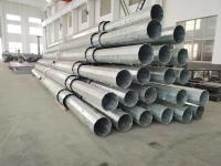 China 4M - 50M Height Electric Steel Pole For Concrete Base Plate for sale