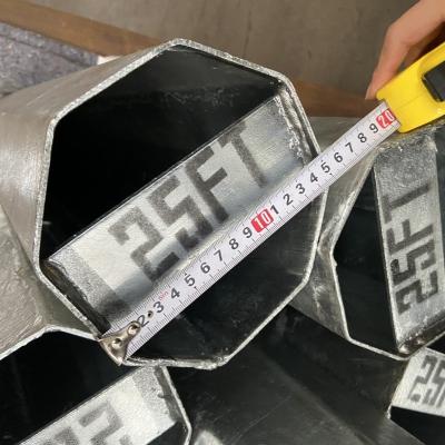 China Q345 2.5mm Galvanized Electric Pole Philippines Nea Standard Metal Electric Pole 25FT for sale