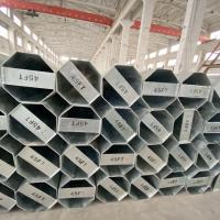 China 45FT 4mm Galvanised Power Pole Q345 Octagonal Steel Pole for sale