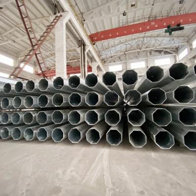 China 3.75mm 4.0mm Galvanized Structural Steel Tubing Electric Transmission Metal Power Pole for sale