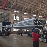 China 30FT 15kv Q235 Galvanized Electric Steel Pole Burial Octagonal Steel Pole for sale