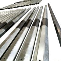 China AWS Welding 15kv Galvanised Metal Posts Electric Power Distribution Pole for sale