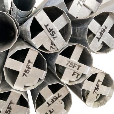 China 75FT Polygonal Steel Transmission Pole 69KV Philippines Galvanized Industrial Steel Poles for sale