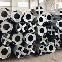 China 80FT Dodecagonal Galvanized Steel Post Electric Transmission Outdoor Power Pole for sale