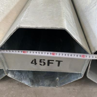 China 750KGF Q355B Electric Powerutility Pole Octagonal Hot Dip Galvanised Octagonal Pole for sale