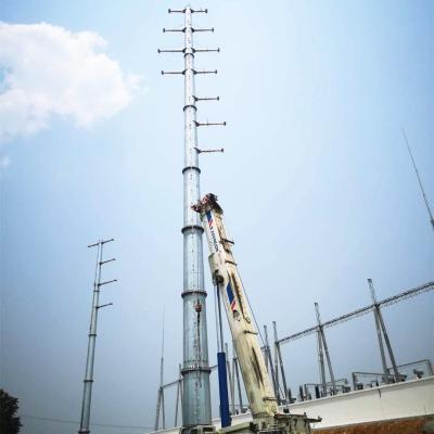 China 110KV Polygonal Pole Single Circuit Dodecagonal Transmission Steel Poles for sale