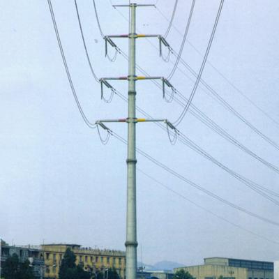 China 220KV Single Loop Polygonal Pole Electric Angle Turn Steel Poles 345Mpa for sale