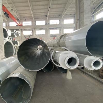 China Q355B Q355 Polygonal High Mast Hot Dip Galvanized Telecommunication Steel High Mast Poles for sale