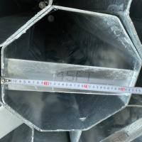China 3.75mm 4.0mm Galvanized Structural Steel Tubing Electric Transmission Metal Power Pole for sale