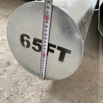 China 65FT 20M ASTM GR65  Electric Hot Dip Galvanized Power Transmission Steel Pole for sale