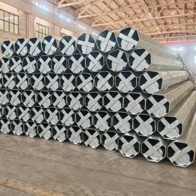 China 75FT 1200KGF Load Overhead Power Line Octagonal Galvanizing Steel Pole for sale