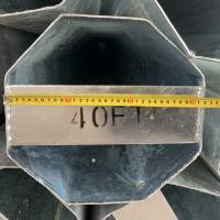 China 15kv Power 2.75mm Distribution Steel Pole Octagon Shape 40FT Galvanized Pole for sale