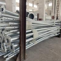China 20FT 25FT Railway Steel Lighting Pole Round Galvanized Lamp Post for sale