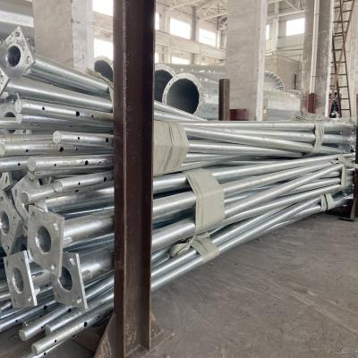 China 20FT 25FT Railway Steel Lighting Pole Round Galvanized Lamp Post for sale