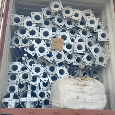 China Q235B Customized 25FT Single Double Arm Galvanized Steel Lamp Pole for sale