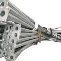 China Solar LED Steel Lighting Pole Waterproof Anti Corrosive Metal Post For Lights for sale