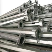 China 8M 10M Octagonal Galvanized Steel Street Light Pole Metal Pole Lamp 2.75mm for sale