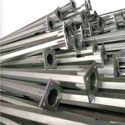 China 8M 10M Octagonal Galvanized Steel Street Light Pole Metal Pole Lamp 2.75mm for sale