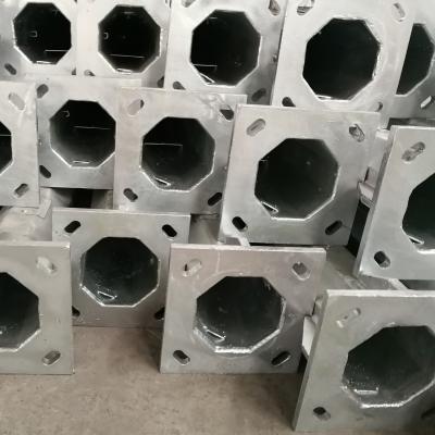 China 25FT 8M Steel Lighting Pole Powder Coating Stainless Steel Lamp Post for sale