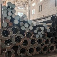 China 5.8M 6.5M Polygonal Galvanized Steel Traffic Poles With 5M 6M 7M Arm for sale