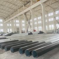 China 30FT Q355B Communication Pole Octagonal Distribution Utility Pole Equipment 3.0mm for sale