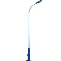 China 8M 9M Q235B Steel Lighting Pole Single Arm Round Galvanized Steel Light Pole 3.0mm for sale