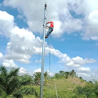 China 35FT Q355B 500KGF Distribution Steel Pole for sale