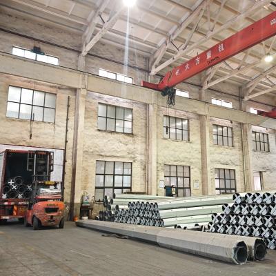 China 75FT ASTM A572 Gr50 Metal Utility Pole Octagonal Hot Dip Galvanized Steel for sale