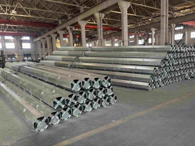 China 85FT Polygon 69kv Electric Steel Pole For Transmission Line for sale