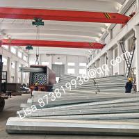 China 30FT 2 Segments Gr50 Octagonal Metal Utility Pole Hot Dip Galvanized for sale