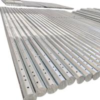 China 9M 3mm Thick 345Mpa 5kN Steel Utility Pole Octagonal HDG Galvanized for sale