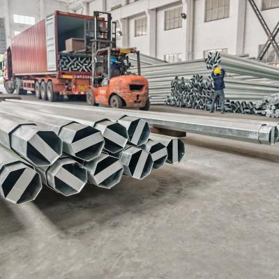 China 25FT 30FT 35FT 40FT Hongxin Monopole HDG Octagonal Distribution Steel Pole for sale