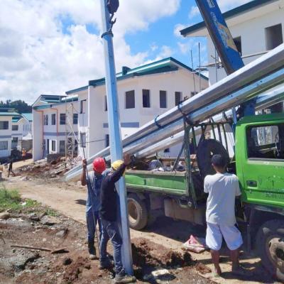 China HX 25FT 30FT 35FT 40FT 45FT NEA Standard Steel Pole Galvanized Metal Utility Pole for sale