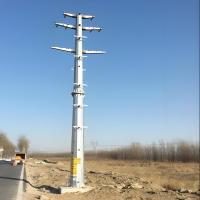 China 110KV 4-Circuit Overhead Line 460Mpa Hot Dip Galvanized Transmission Steel Pole for sale