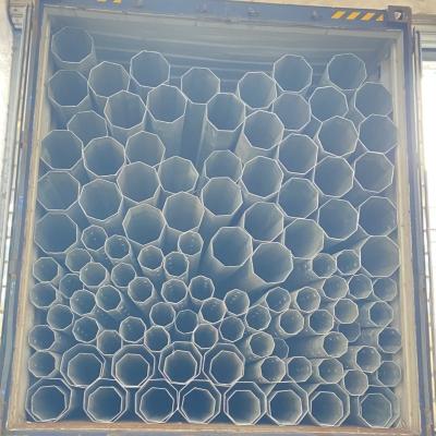 China 9m 10.5m Electric Steel Poles Octagonal 3mm Hot-Dip Galvanized Costa Rica Q355 for sale