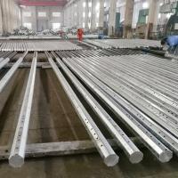 China 13.2kv 25ft 30ft 35ft 40ft 45ft 8 Sided Steel Utility Pole Hot-Dip Galvanizing For Distribution Power Line for sale